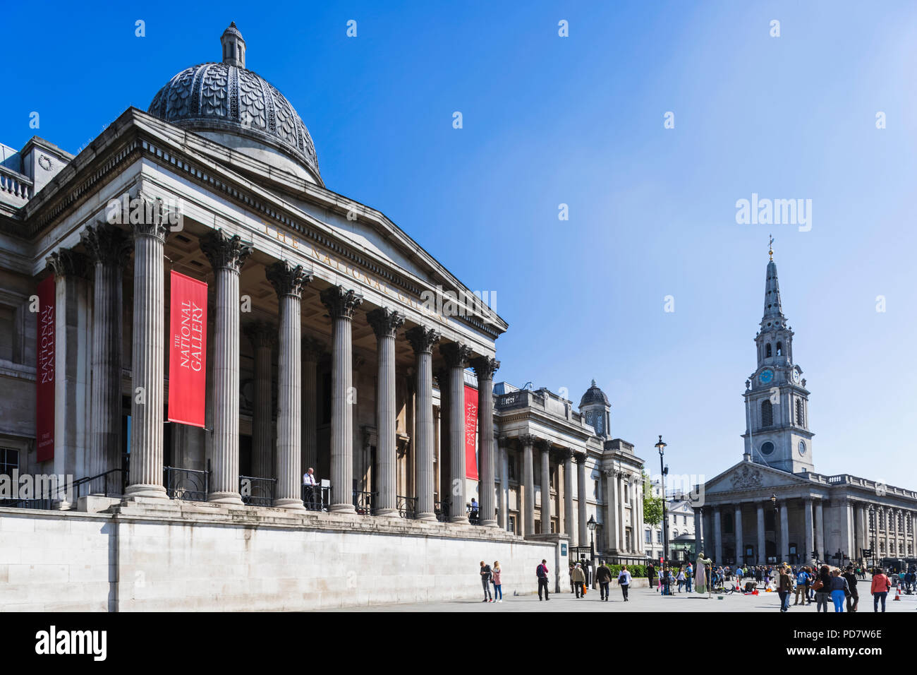 England, London, Trafalgar Square, The National Gallery Stock Photo - Alamy
