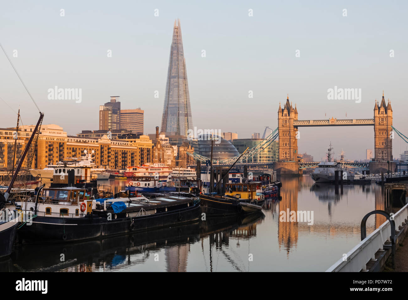 England, London, Southwark, The Shard and Tower Bridge Stock Photo - Alamy