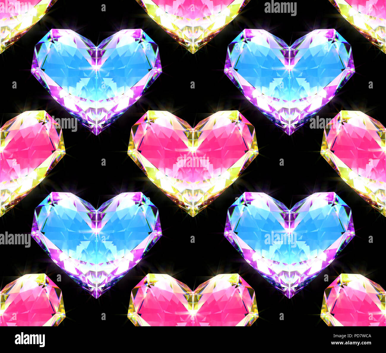 Seamless background of pink and blue diamonds Stock Photo - Alamy