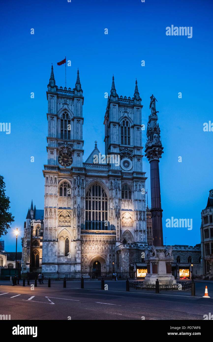 England, London, Westminster, Westminster Abbey at Night Stock Photo ...