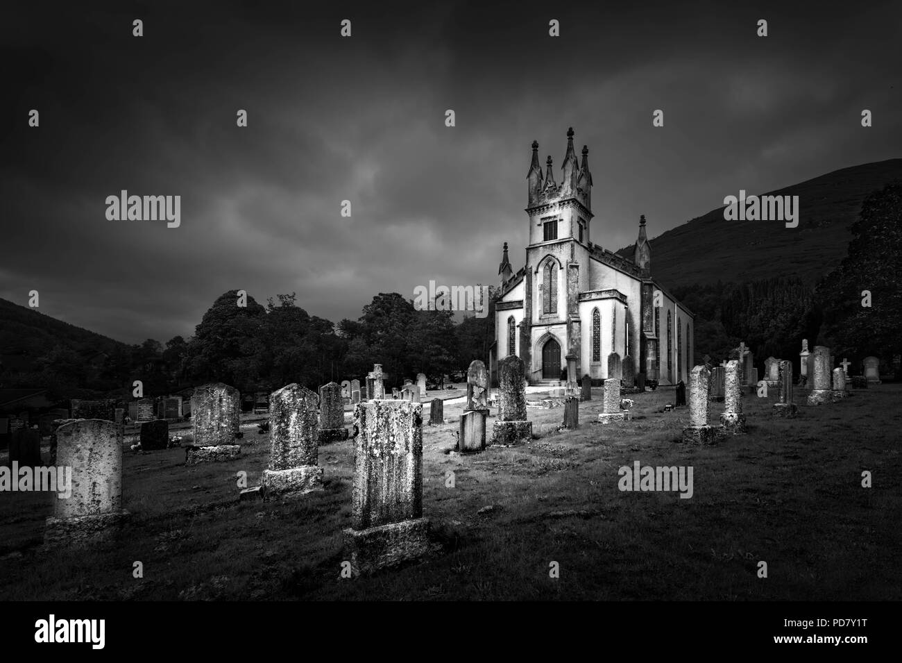 Parish cemetery Black and White Stock Photos & Images - Alamy