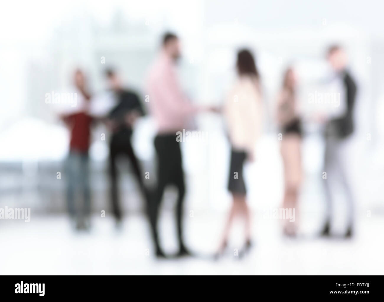 background image of a business team talking in the office hall Stock ...