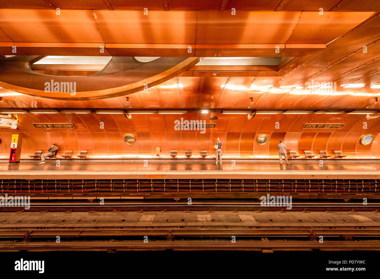 The beautiful Arts et Métiers metro station in Paris, France Stock ...