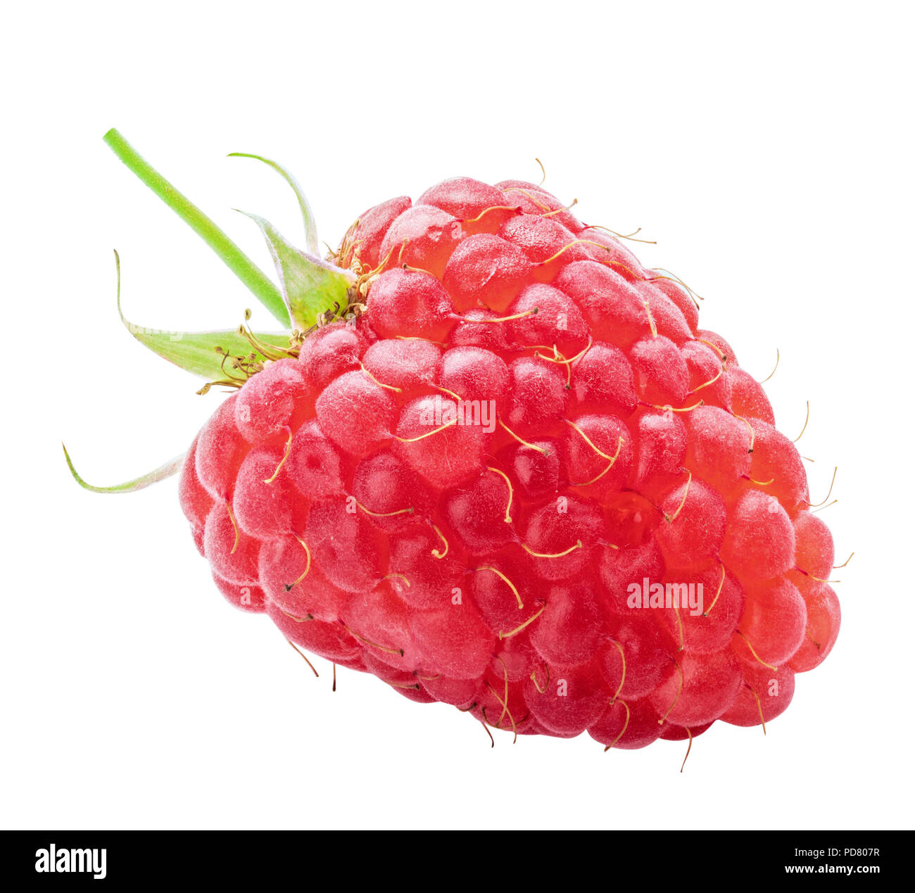 Fresh raspberry isolated on white background Stock Photo - Alamy