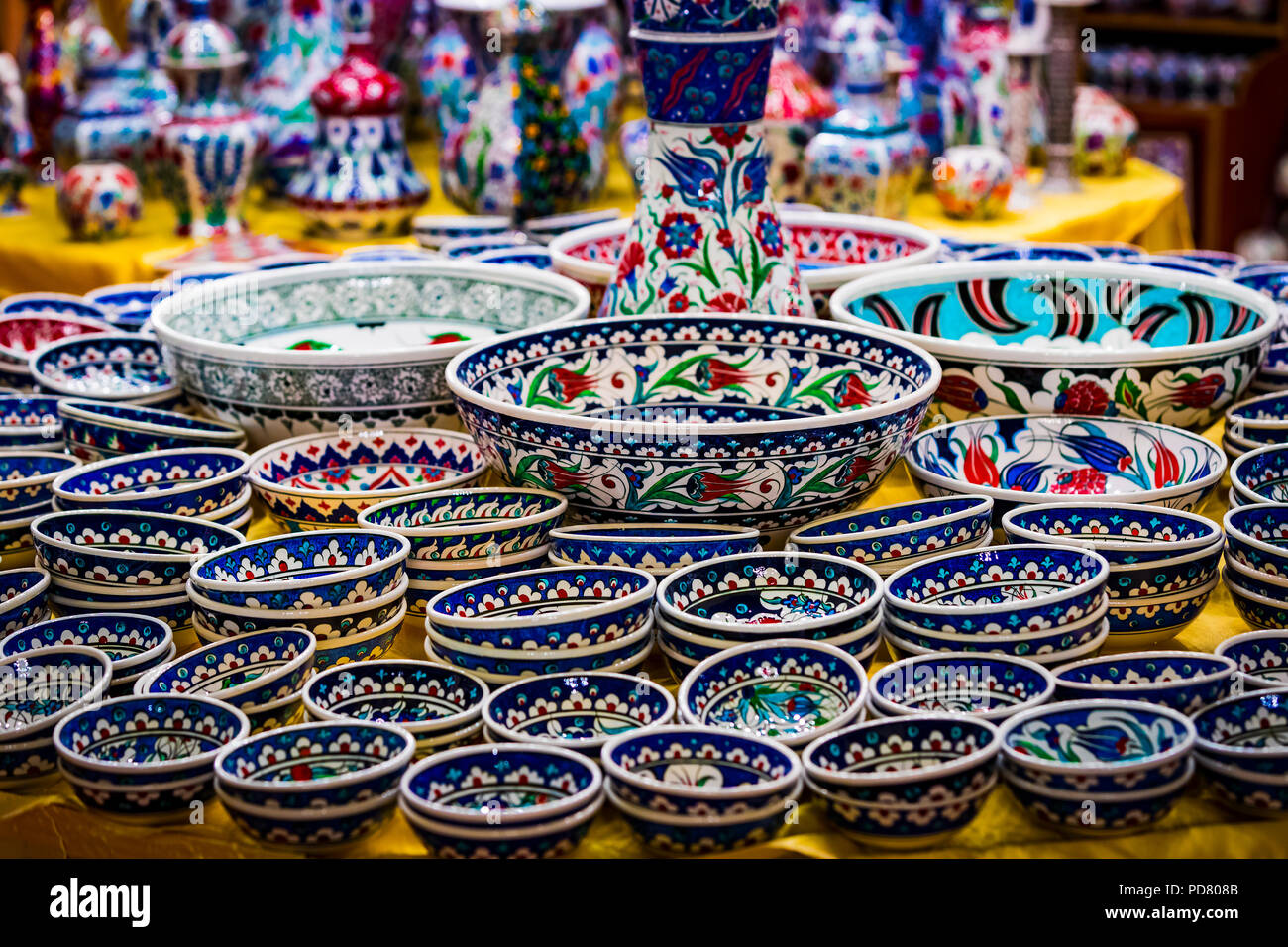 Traditional Turkish decorative ceramics for interior decoration Stock ...