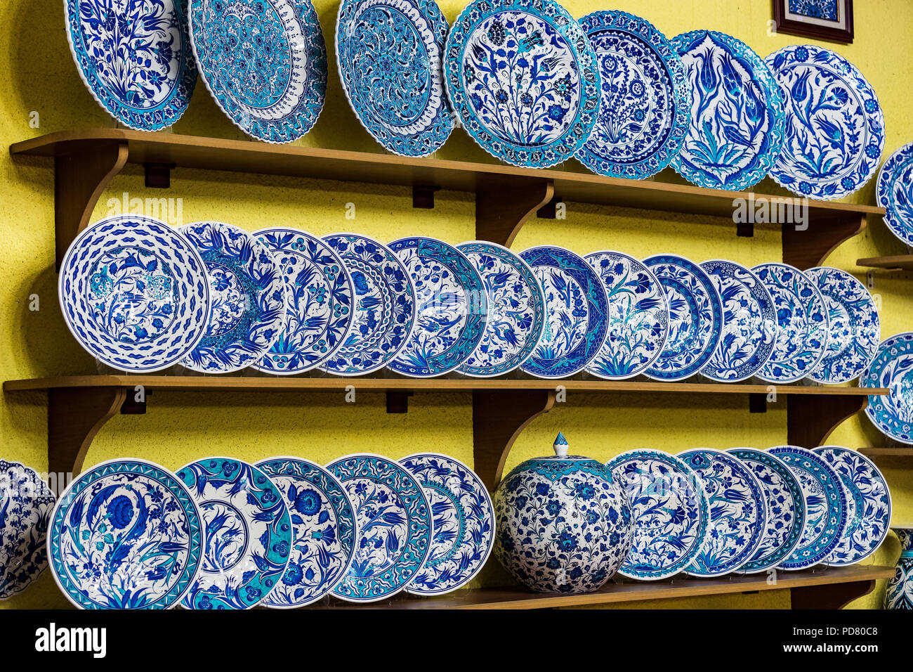 Traditional Turkish decorative ceramics for interior decoration Stock ...