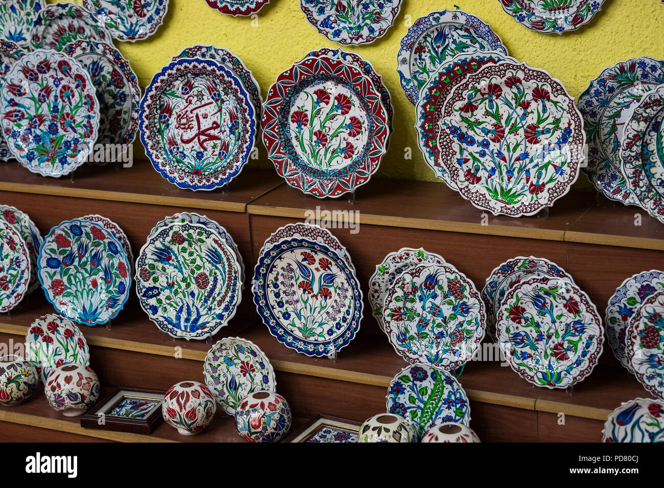Traditional Turkish decorative ceramics for interior decoration Stock ...