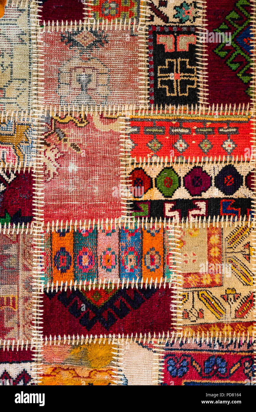 Texture of a piece of old carpet to sew thick threads Stock Photo - Alamy