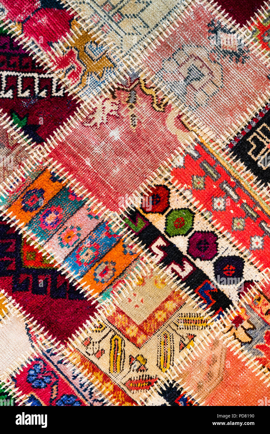 Texture of a piece of old carpet to sew thick threads Stock Photo - Alamy