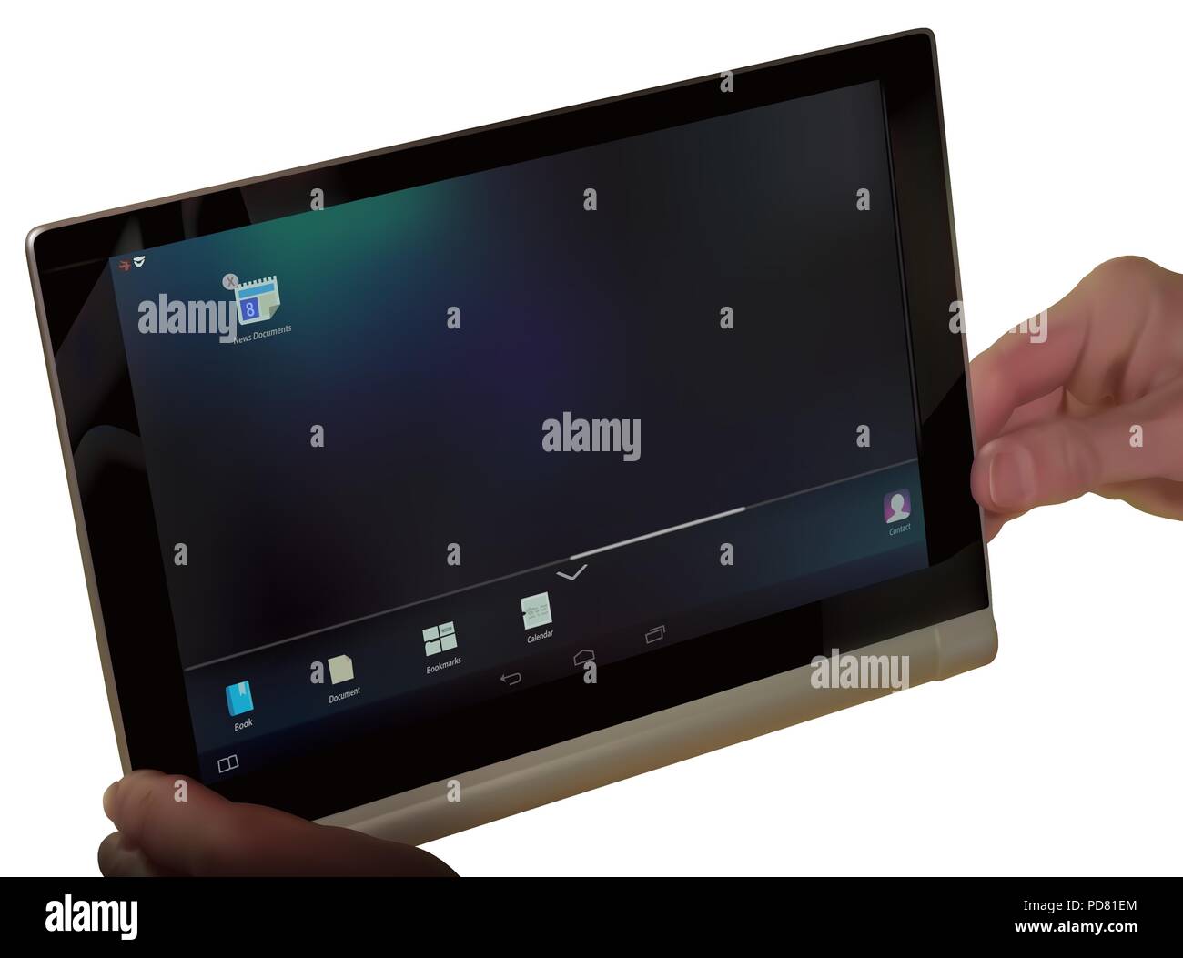 Tablet PC Isolated on White Background Stock Vector Image & Art - Alamy