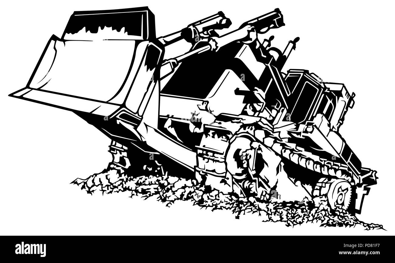 Bulldozer blade Black and White Stock Photos & Images - Alamy