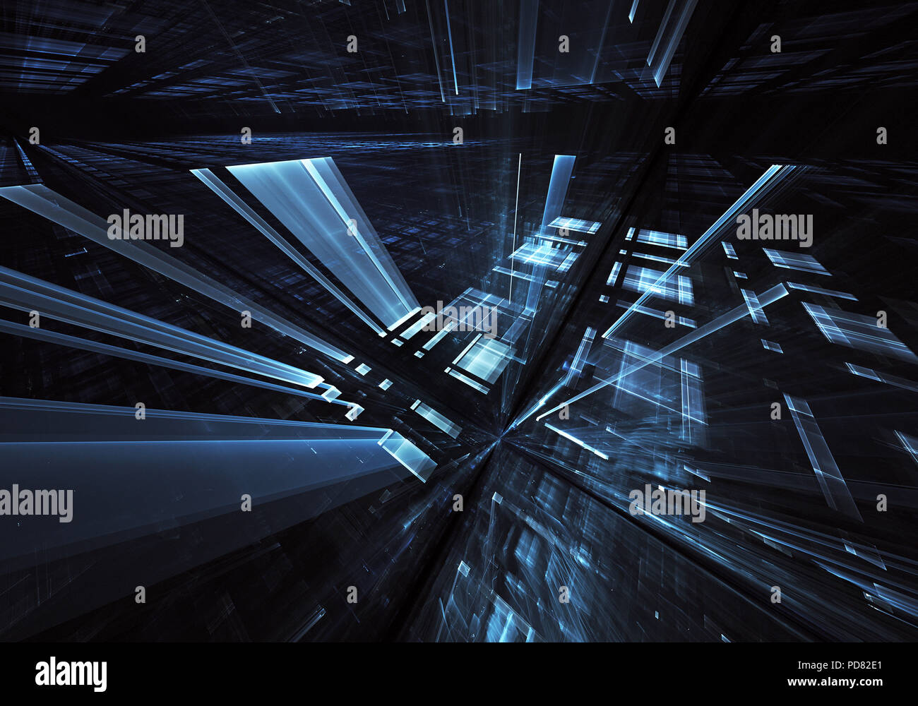 Abstract technology 3D illustration Stock Photo - Alamy