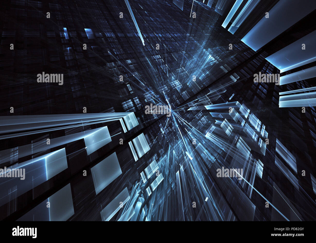 Abstract technology 3D illustration Stock Photo - Alamy
