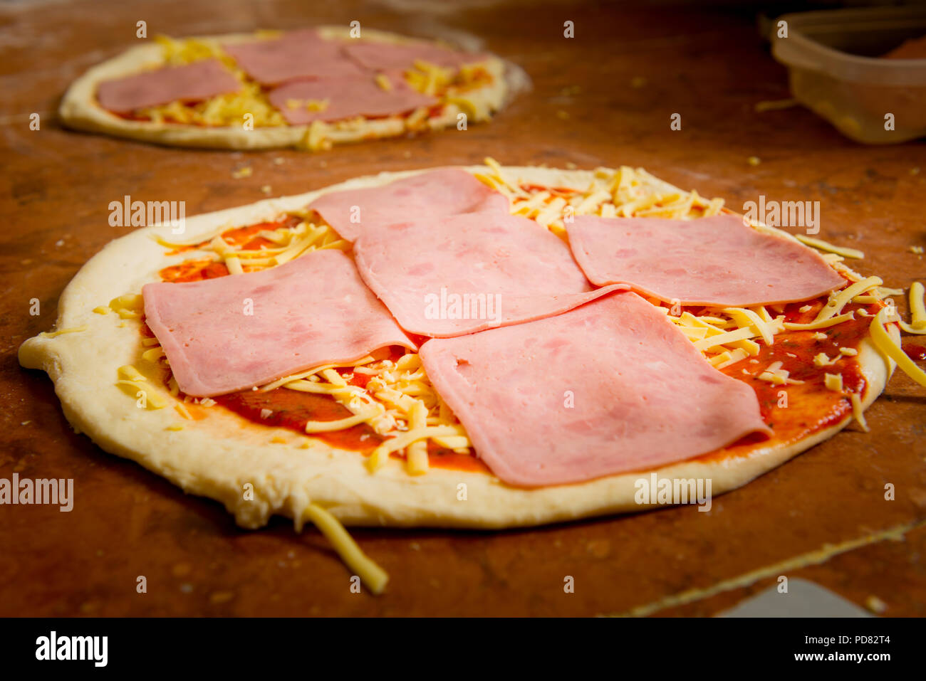 Fresh original Italian raw pizza in traditional style Stock Photo - Alamy