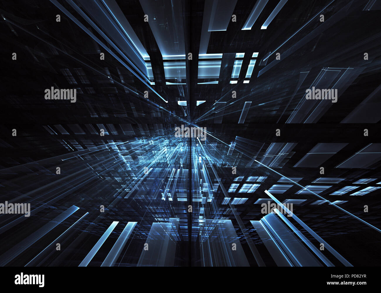 Abstract technology 3D illustration Stock Photo - Alamy