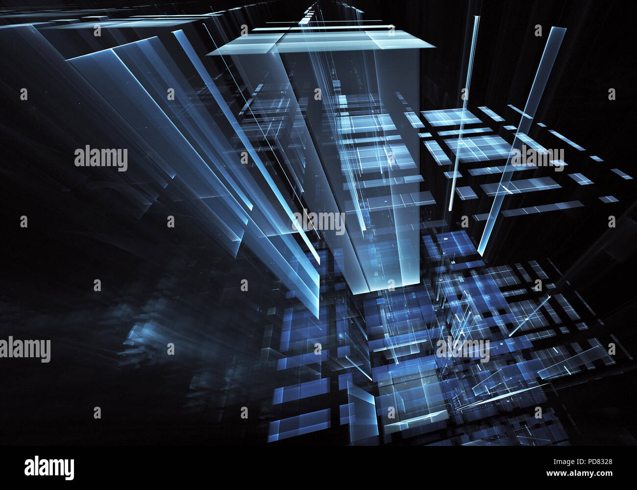 Abstract technology 3D illustration Stock Photo - Alamy