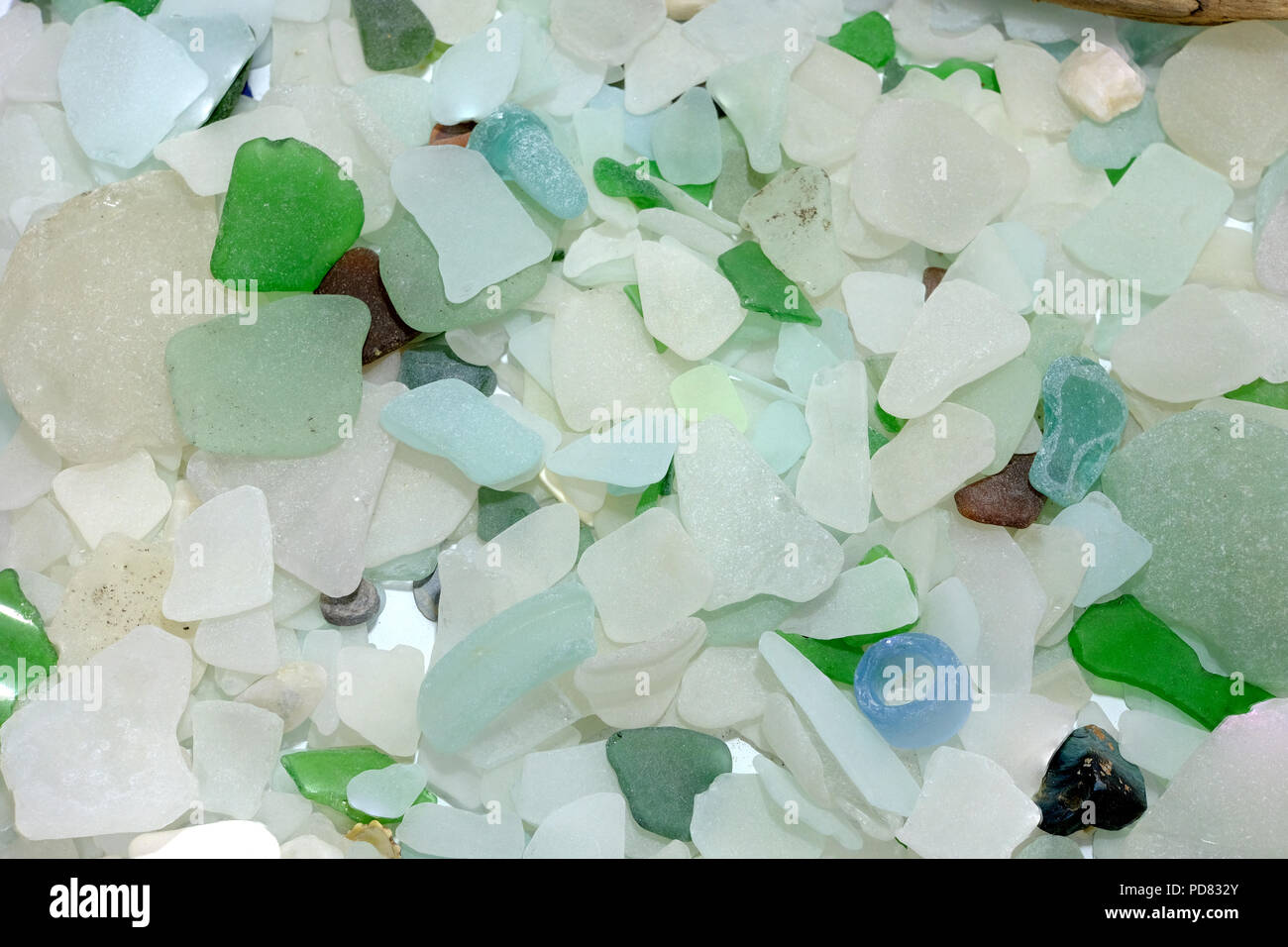 Ground sea glass backlit Stock Photo - Alamy