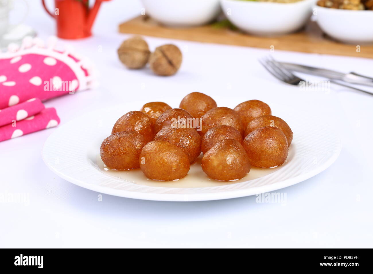 Dessert / Lokma / Fried dough Stock Photo - Alamy