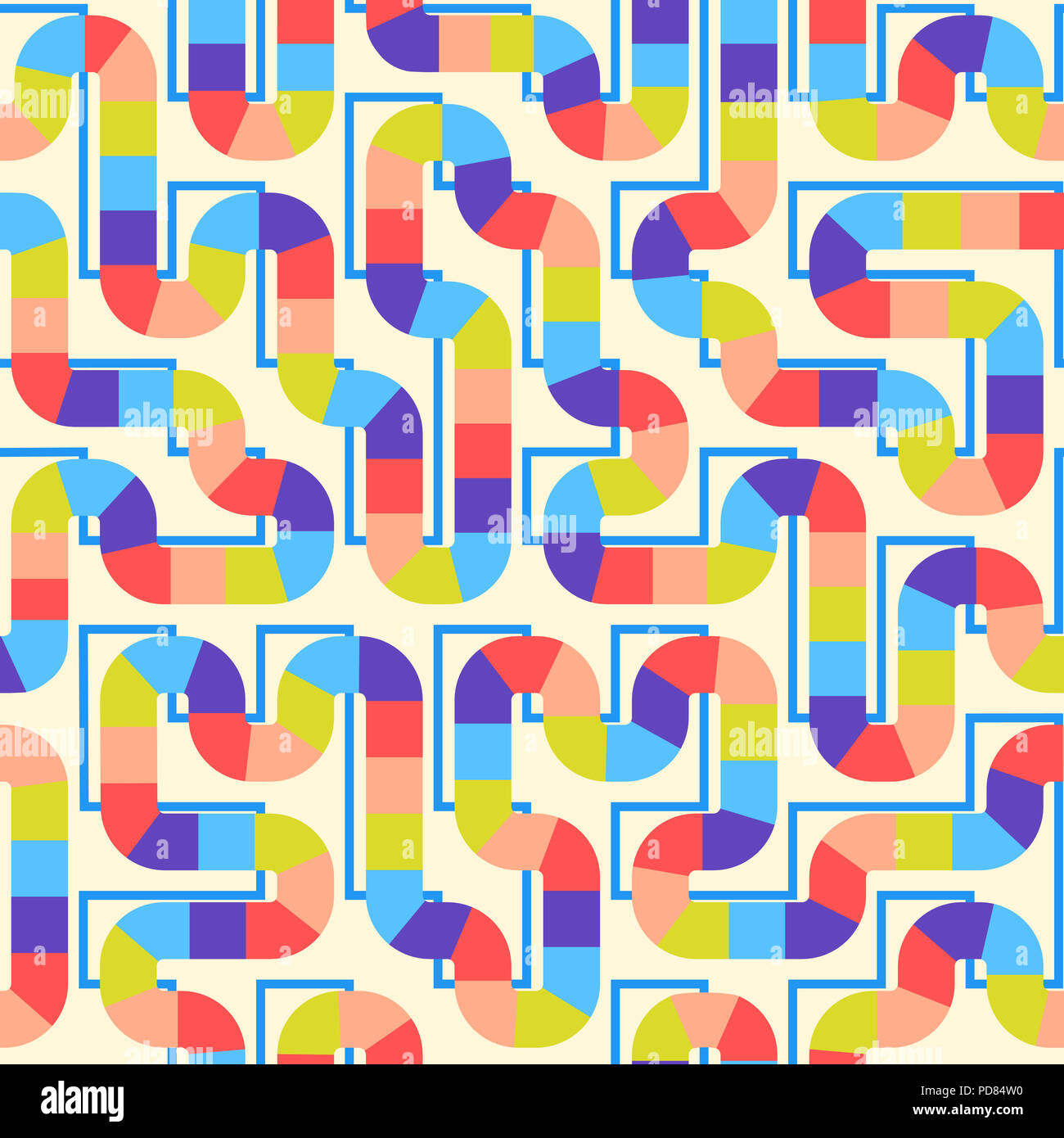 Geometric abstract seamless pattern background. Colorful shapes of ...