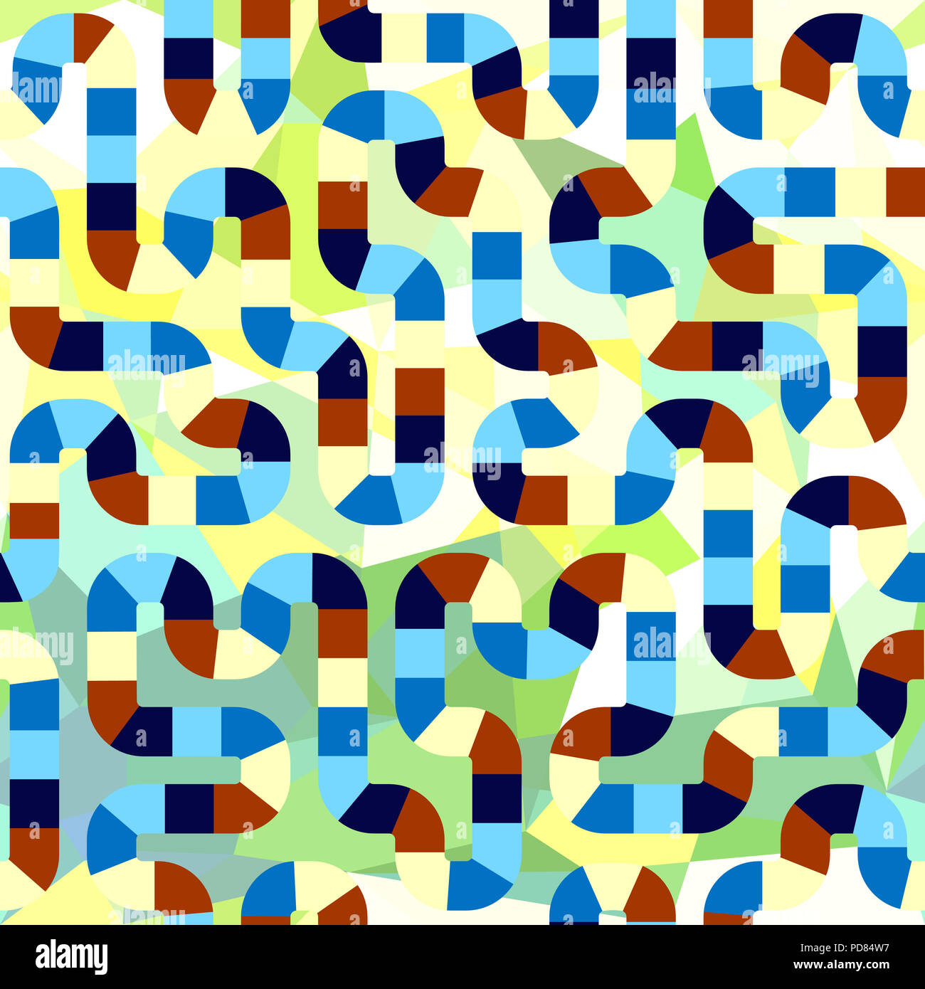 Geometric abstract seamless pattern background. Colorful shapes of ...