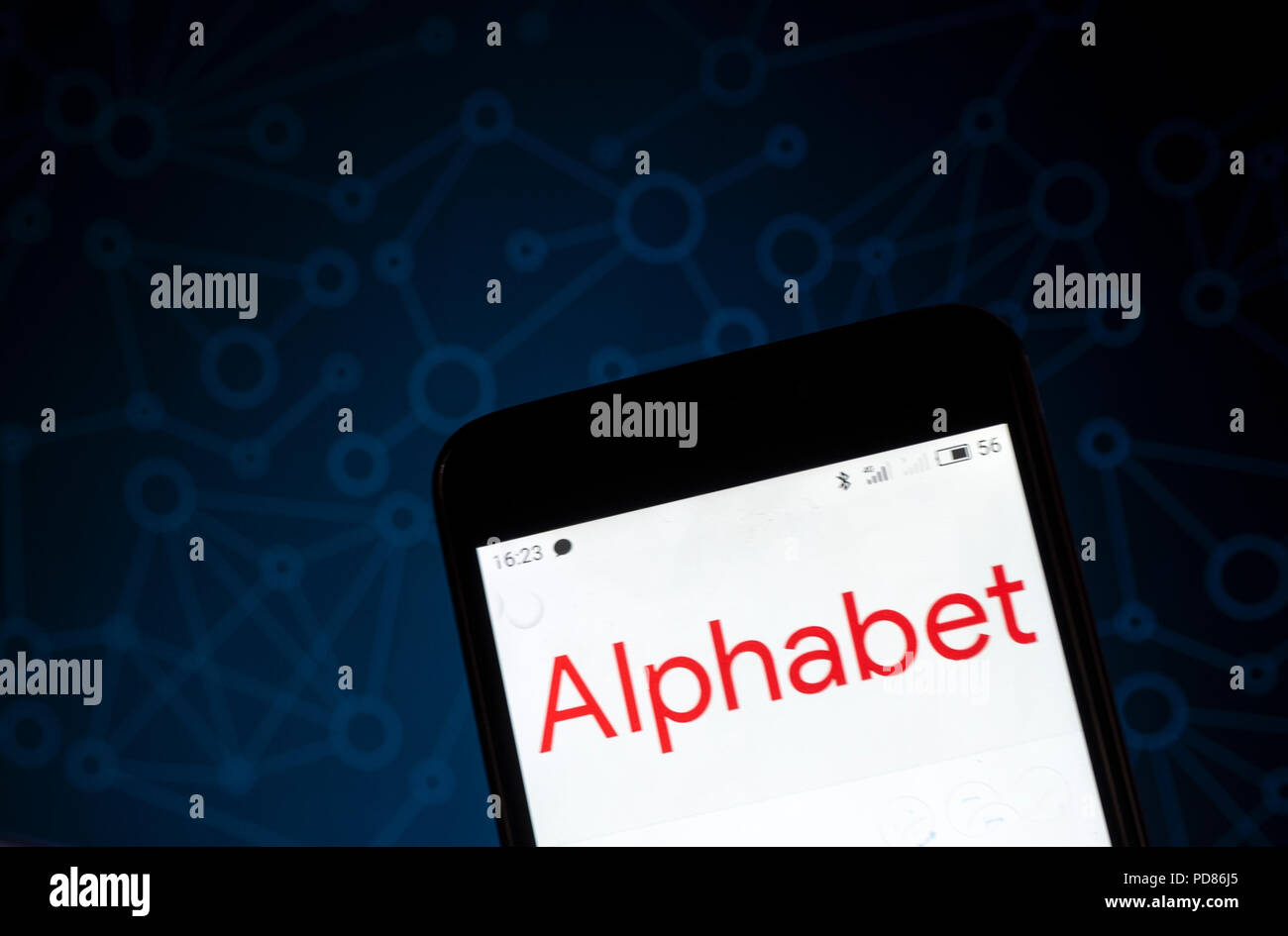 KIEV, UKRAINE - Aug. 5, 2018: The Alpabet logo seen displayed on a ...