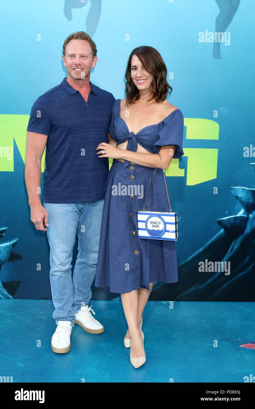 Los Angeles, CA, USA. 6th Aug, 2018. Ian Ziering, Erin Ludwig at ...