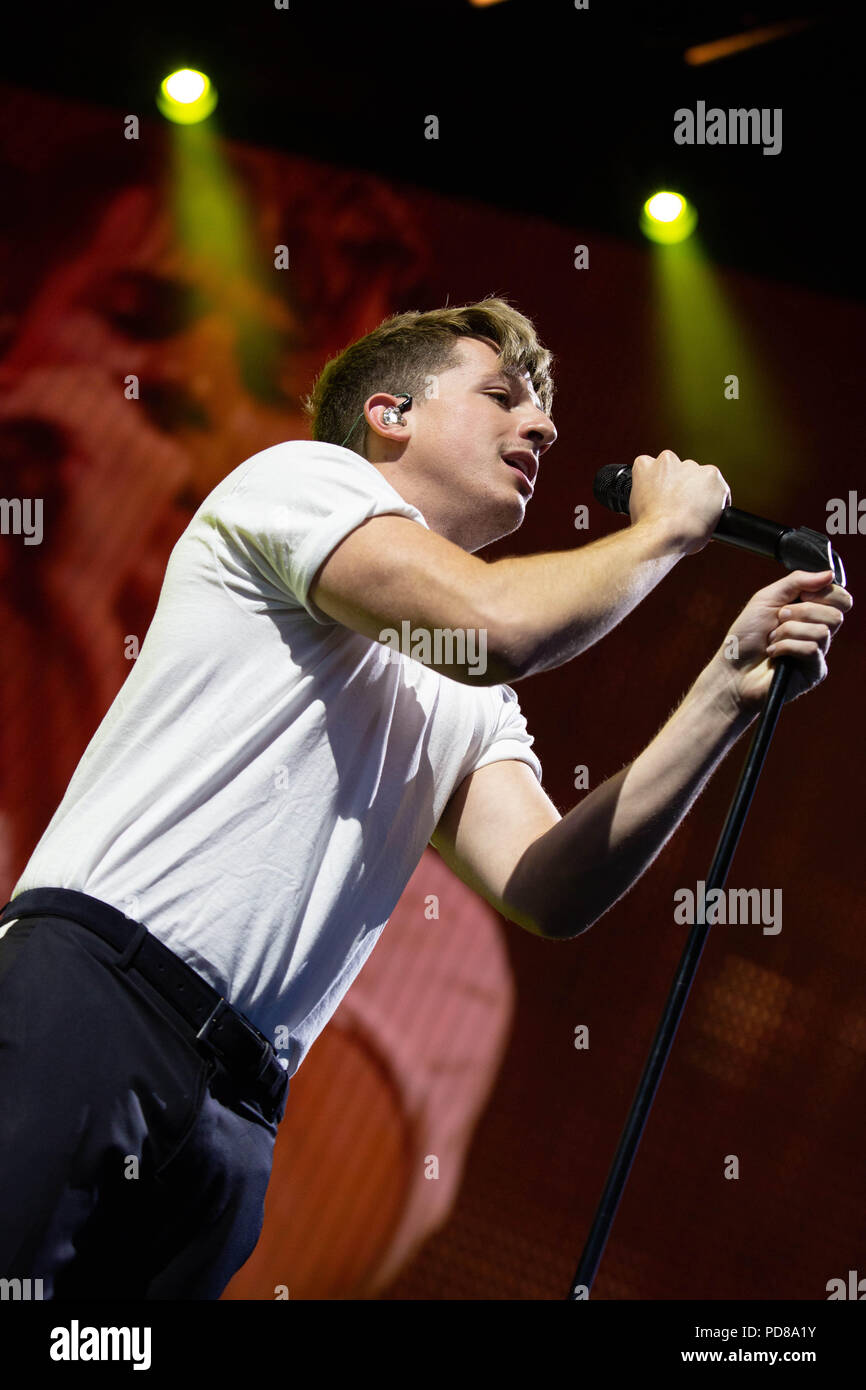 Indianapolis, Indiana, USA. 5th Aug, 2018. CHARLIE PUTH performs at ...