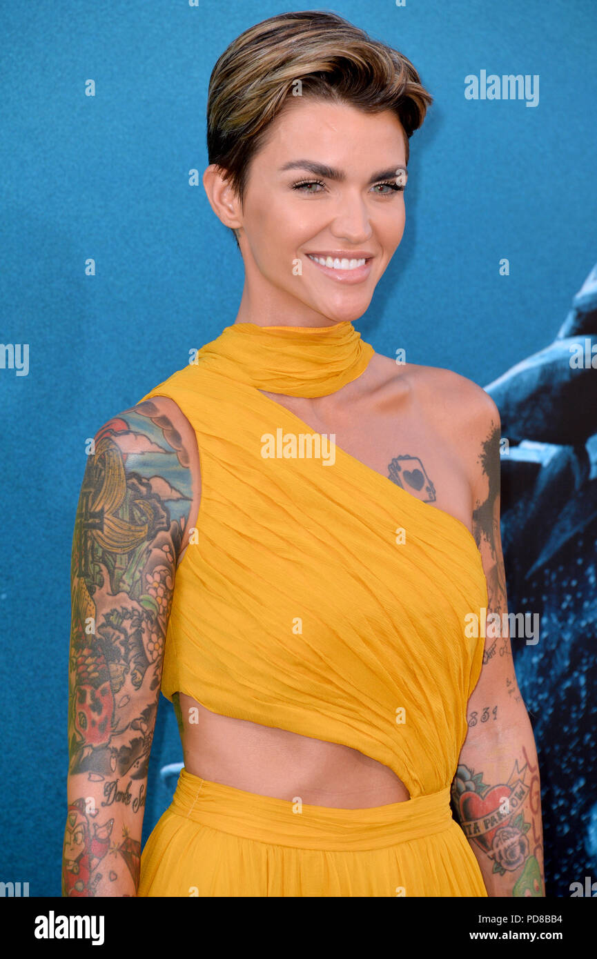 LOS ANGELES, CA. August 06, 2018: Ruby Rose at the US premiere of "The ...