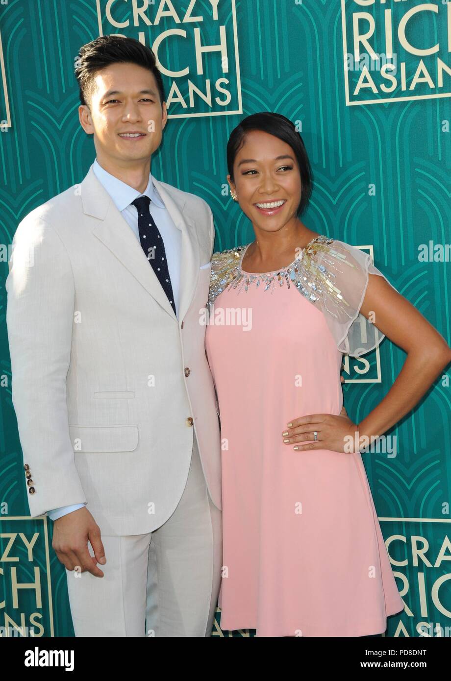Los Angeles, CA, USA. 7th Aug, 2018. Harry Shum Jr., Shelby Rabara at ...