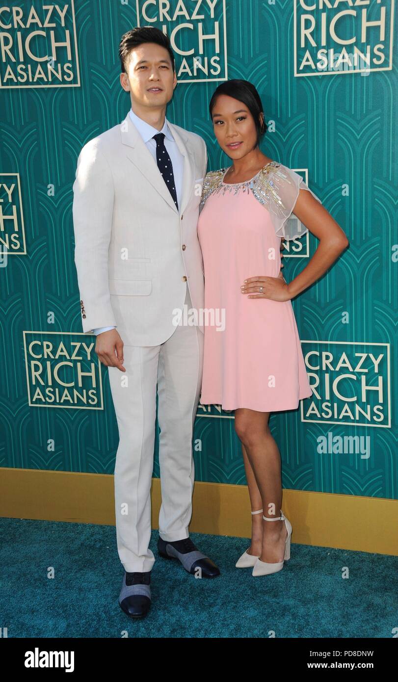 Los Angeles, CA, USA. 7th Aug, 2018. Harry Shum Jr., Shelby Rabara at ...