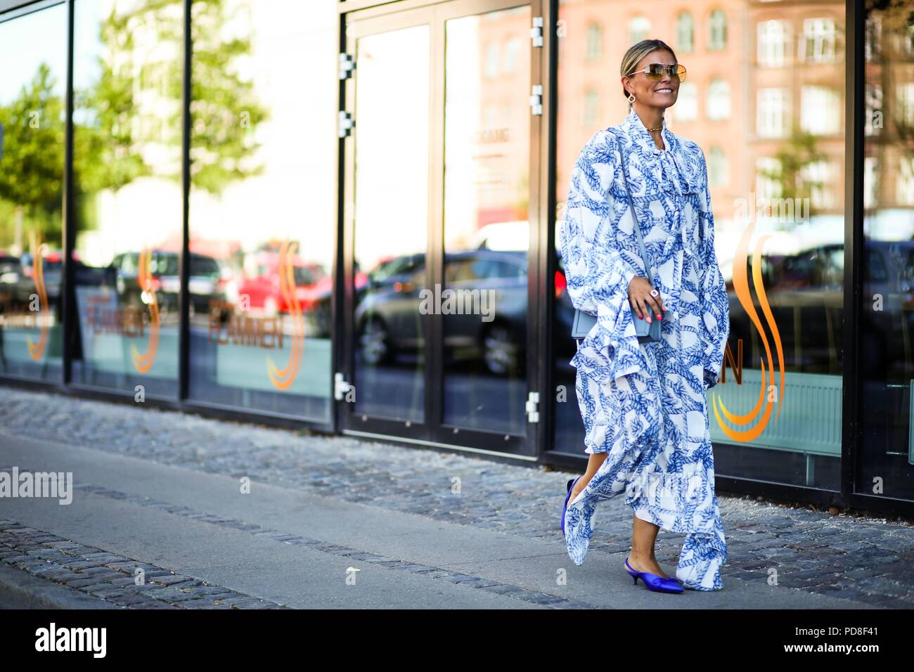 Copenhagen, Denmark. 7th August 2018. Janka Polliani walking outside ...