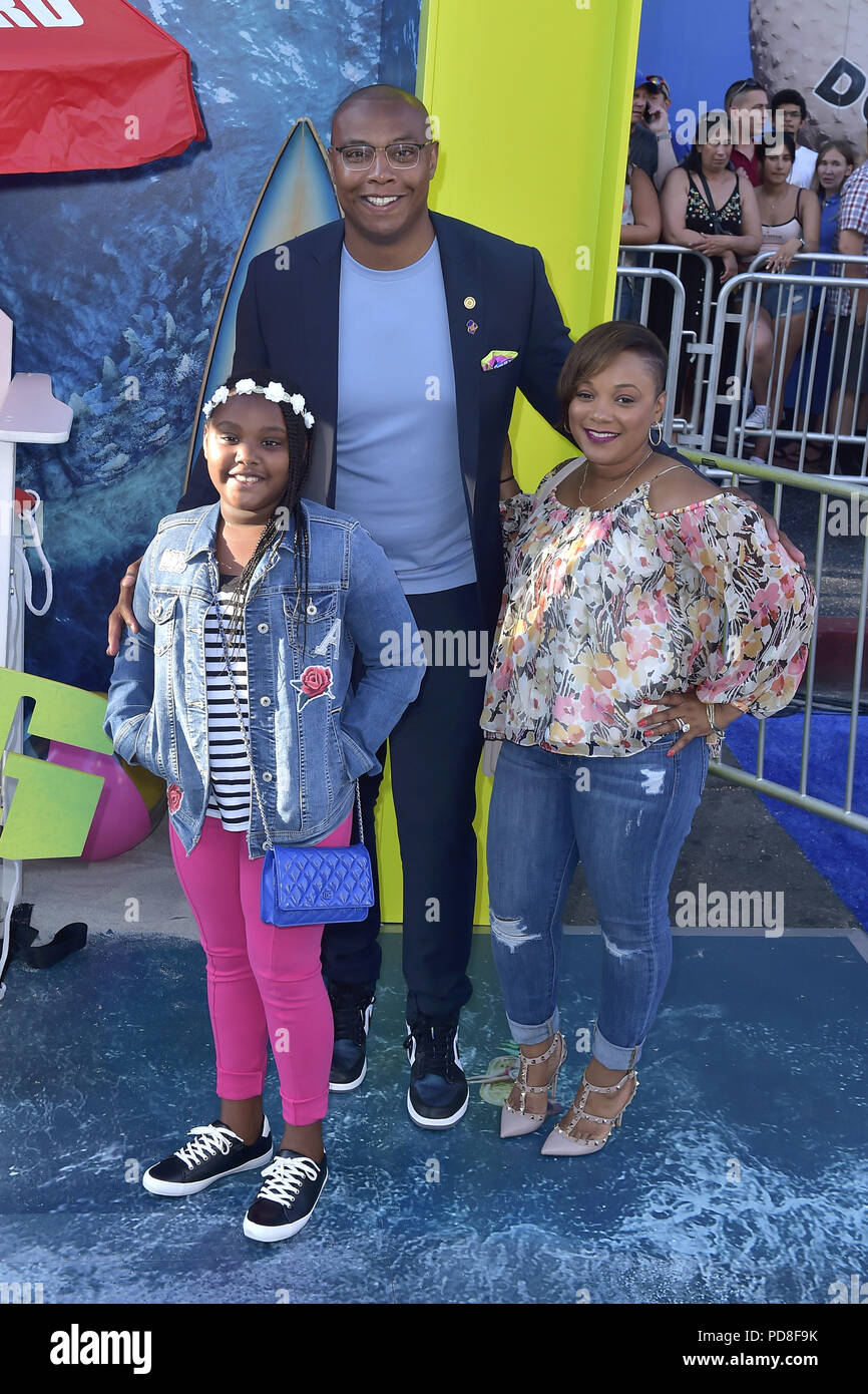Los Angeles, California. 6th Aug, 2018. Caron Butler and family ...
