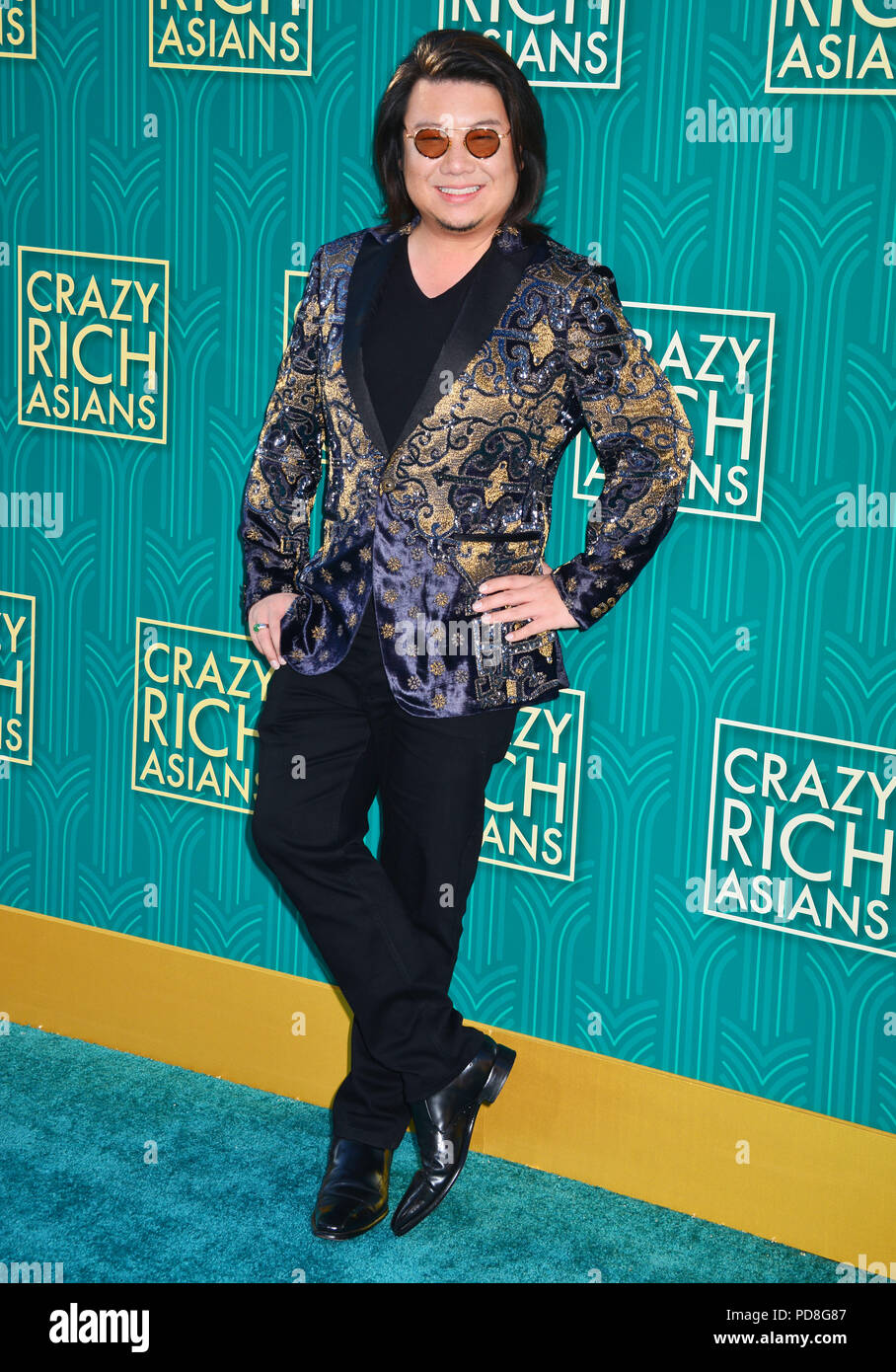 Los Angeles, USA. 7th August 2018. Kevin Kwan arrives at the Warner ...