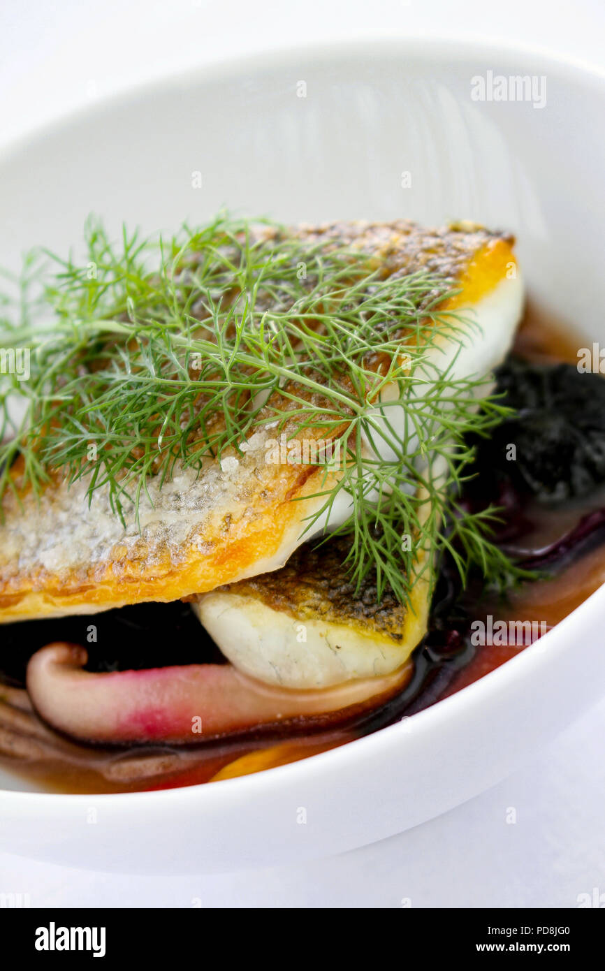 Plated sea bass meal hi-res stock photography and images - Alamy