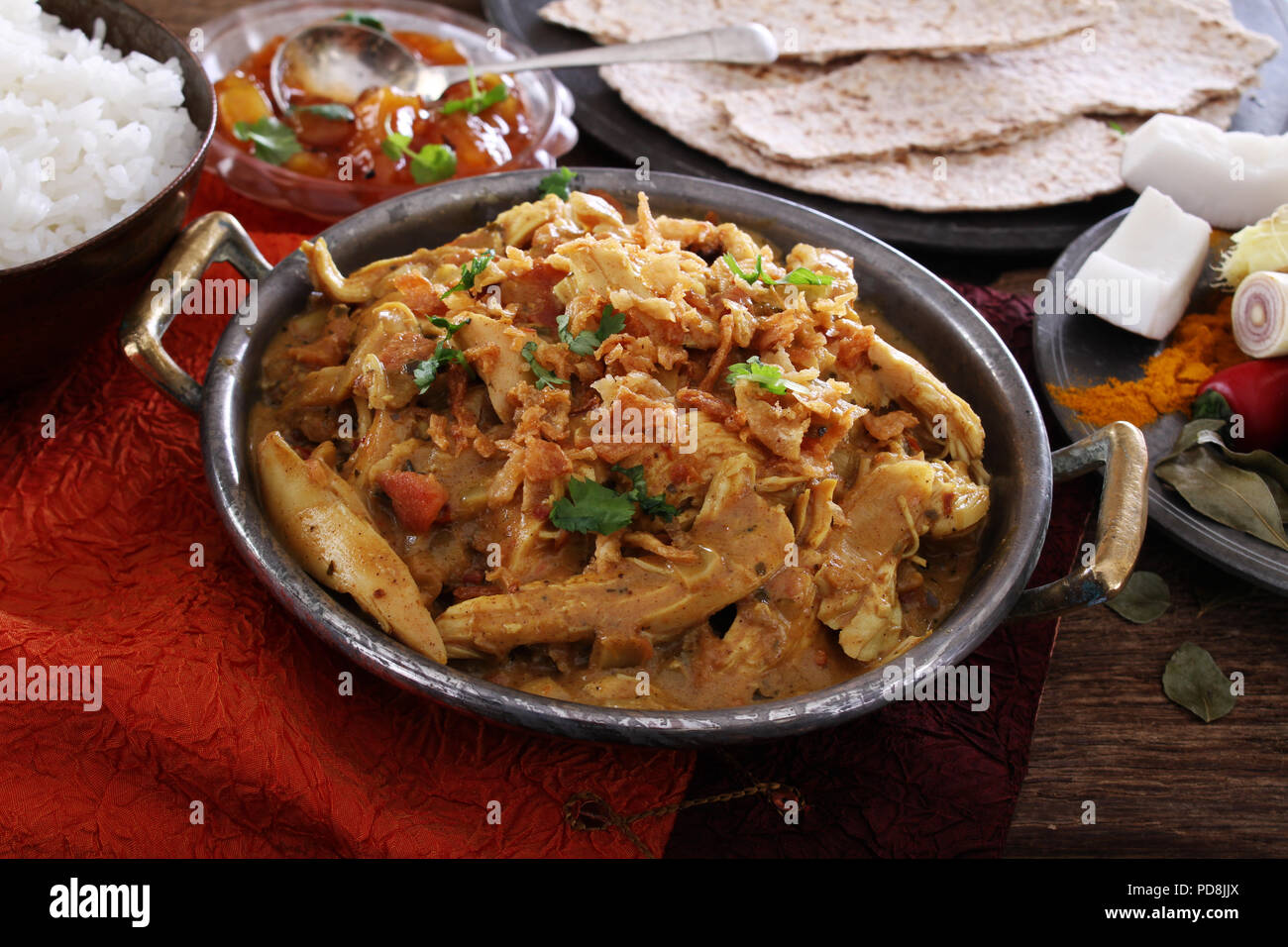 traditional indian curry meal Stock Photo - Alamy