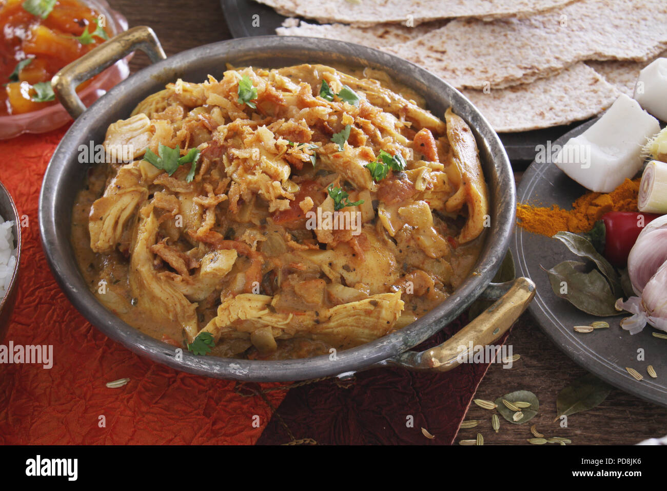 traditional indian curry meal Stock Photo - Alamy