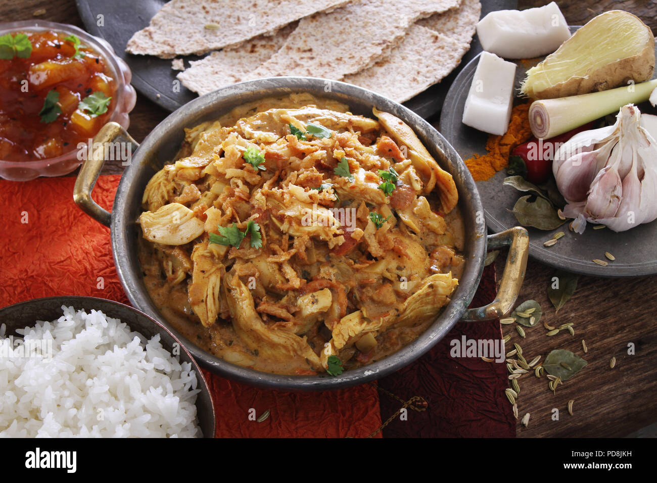 traditional indian curry meal Stock Photo - Alamy