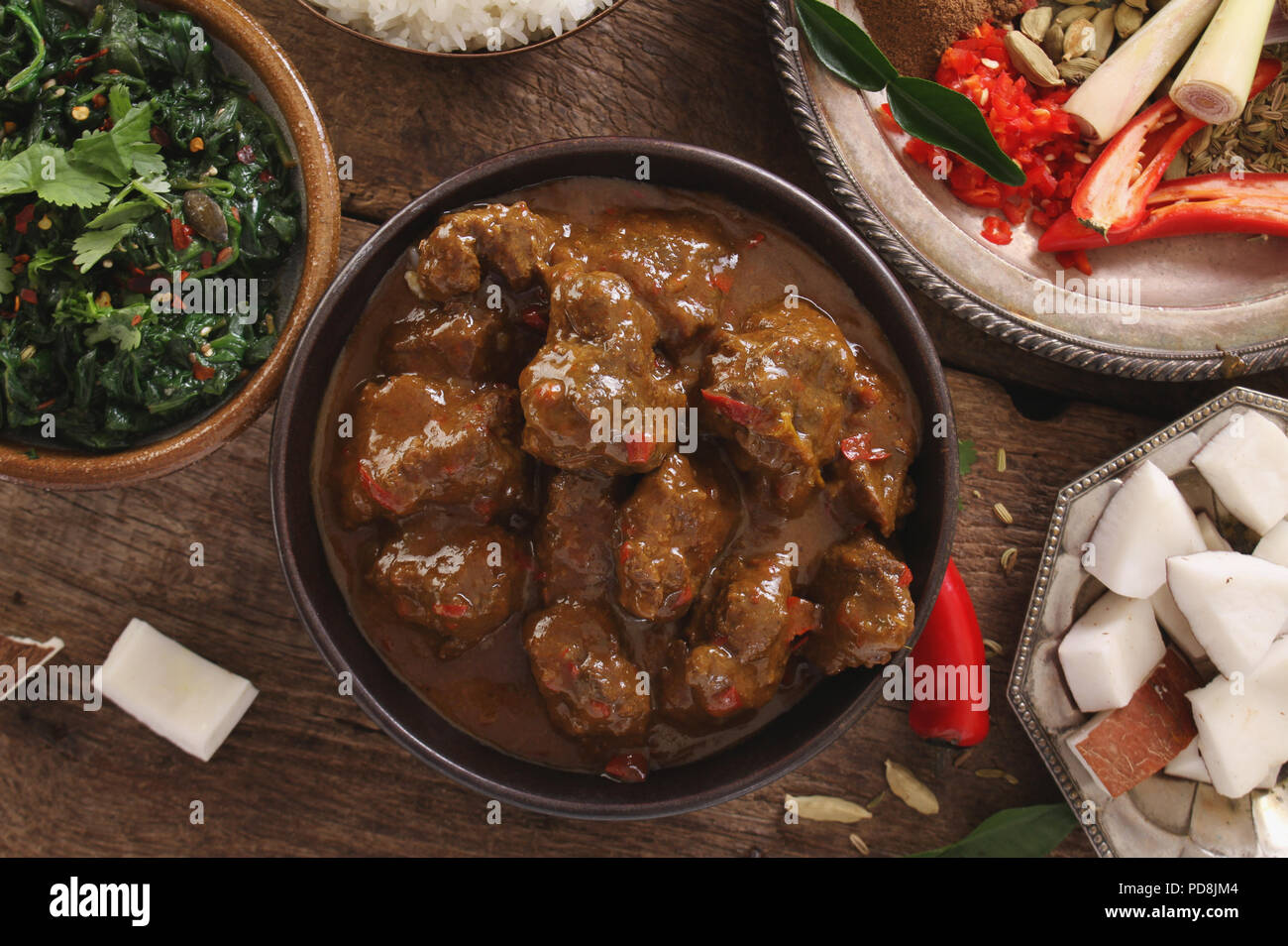 traditional indian curry meal Stock Photo - Alamy