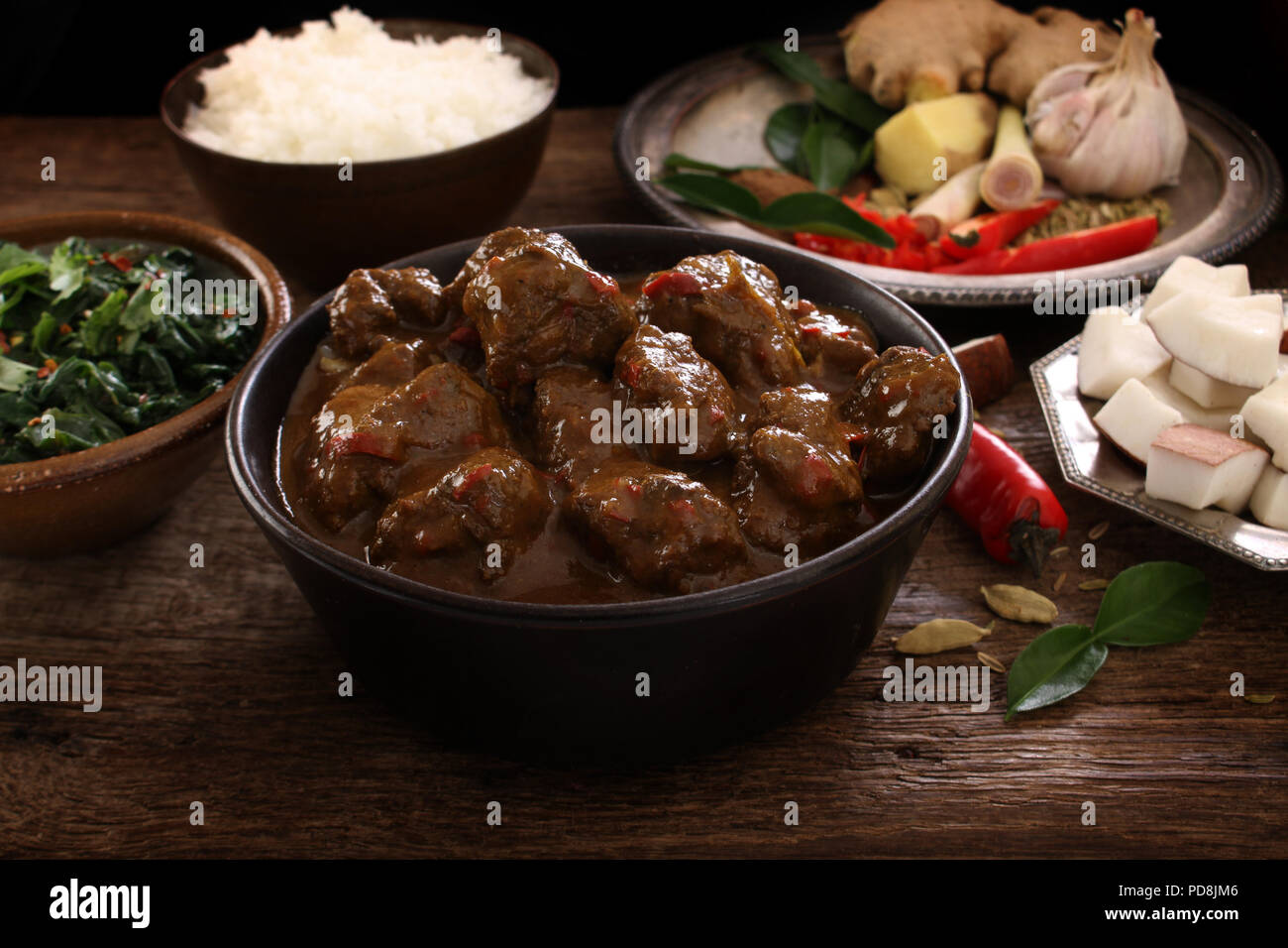 traditional indian curry meal Stock Photo - Alamy