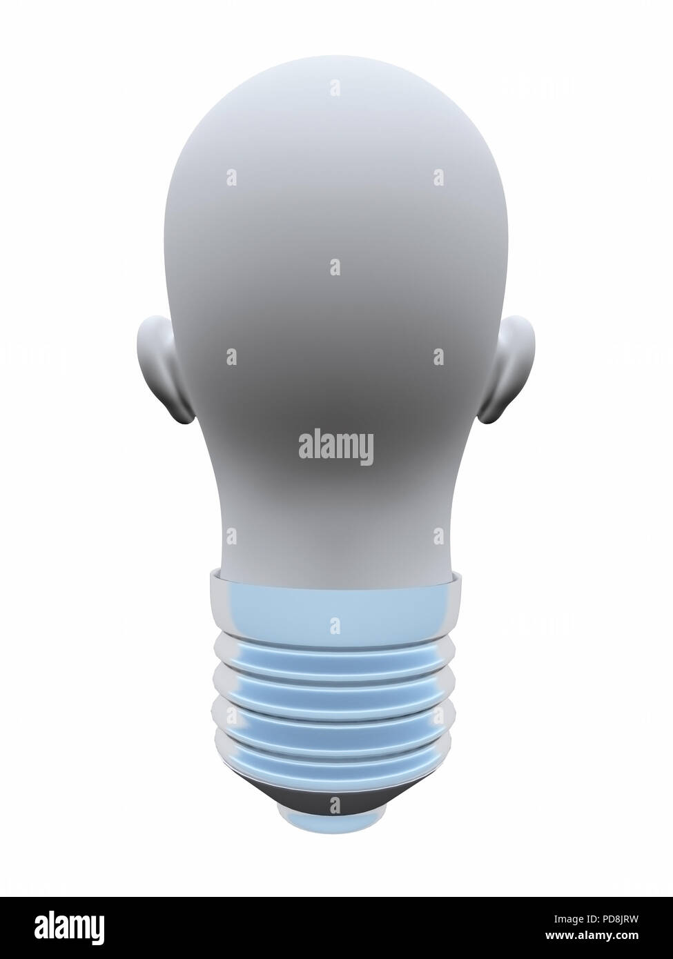 Light Bulb in human's head shape Stock Photo - Alamy
