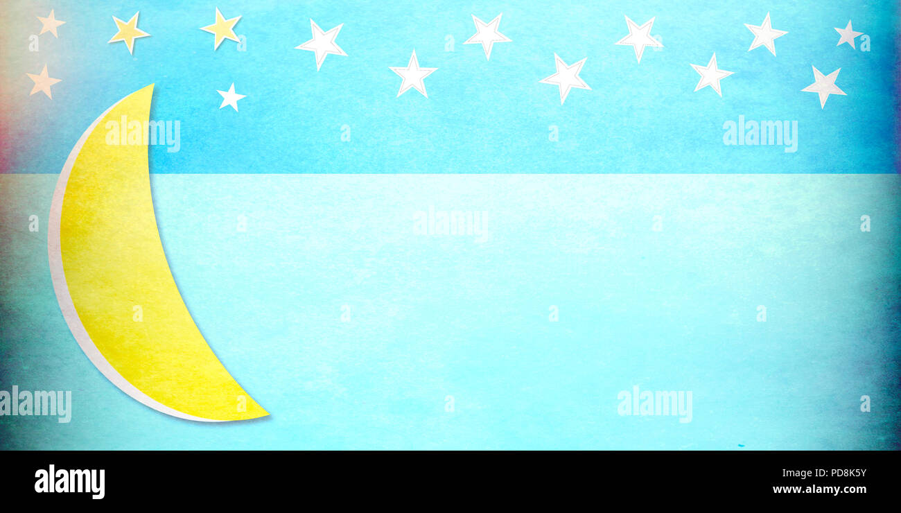 night sky with moon and stars backdrop Stock Photo - Alamy