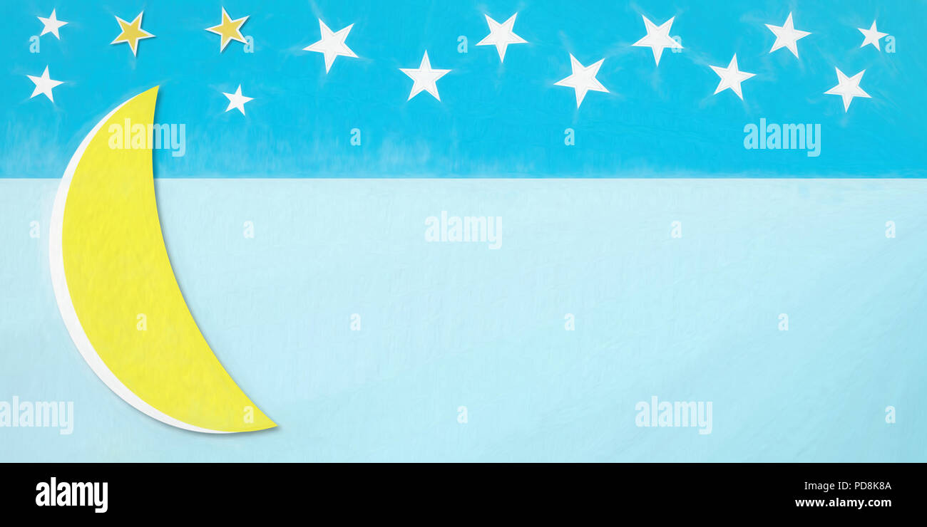 night sky with moon and stars backdrop Stock Photo - Alamy