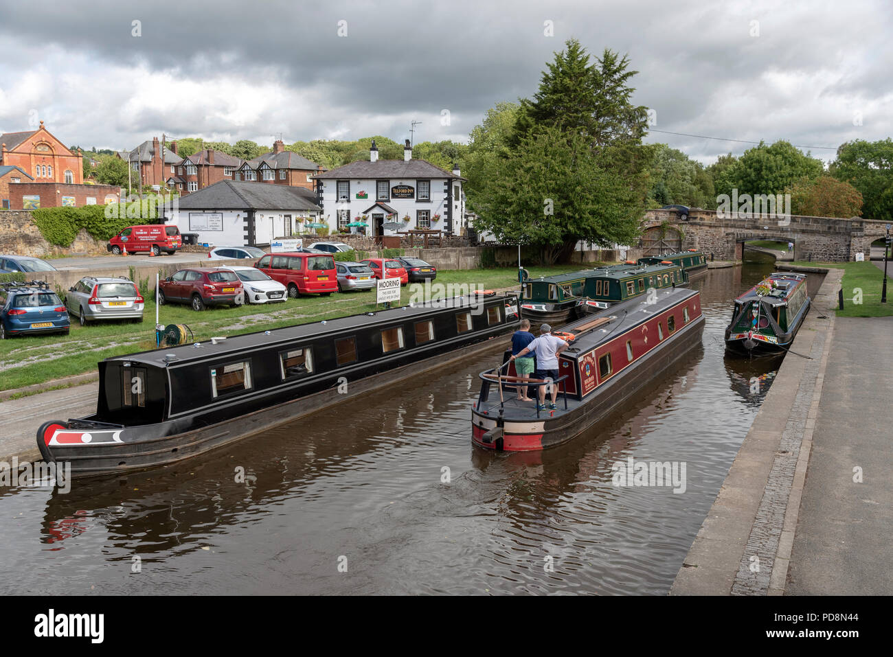 Llangollen canal wharf denbighshire wales hi-res stock photography and ...