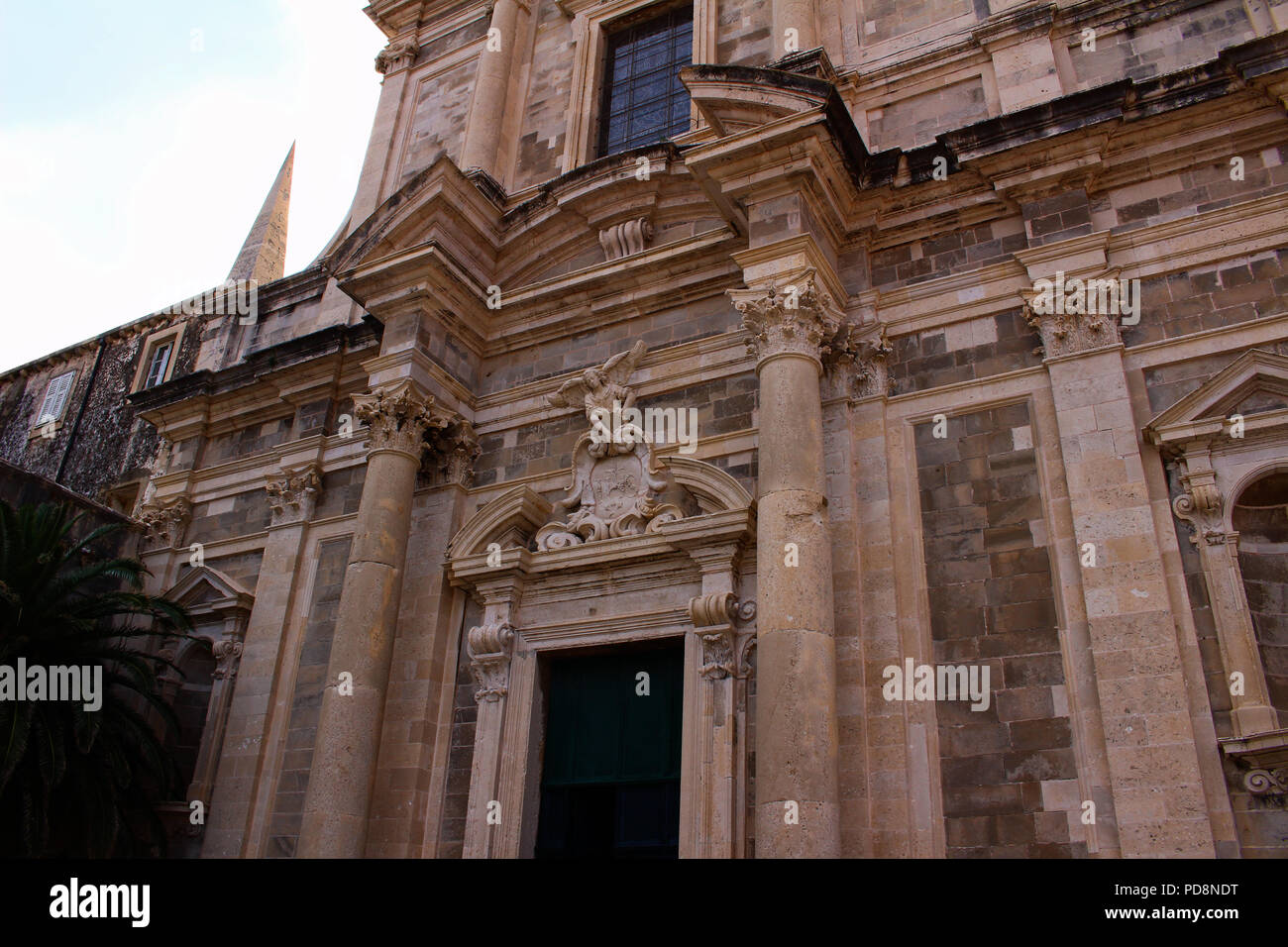 Building facade, The Cathedral in the old town of Dubrovnik Stock Photo ...