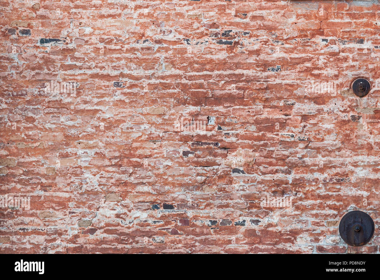 Old worn broken brick wall texture background Stock Photo - Alamy