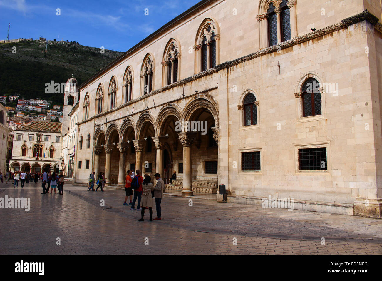 A building facade, Sponza Palace, Dubrovnik, Croatia Stock Photo - Alamy