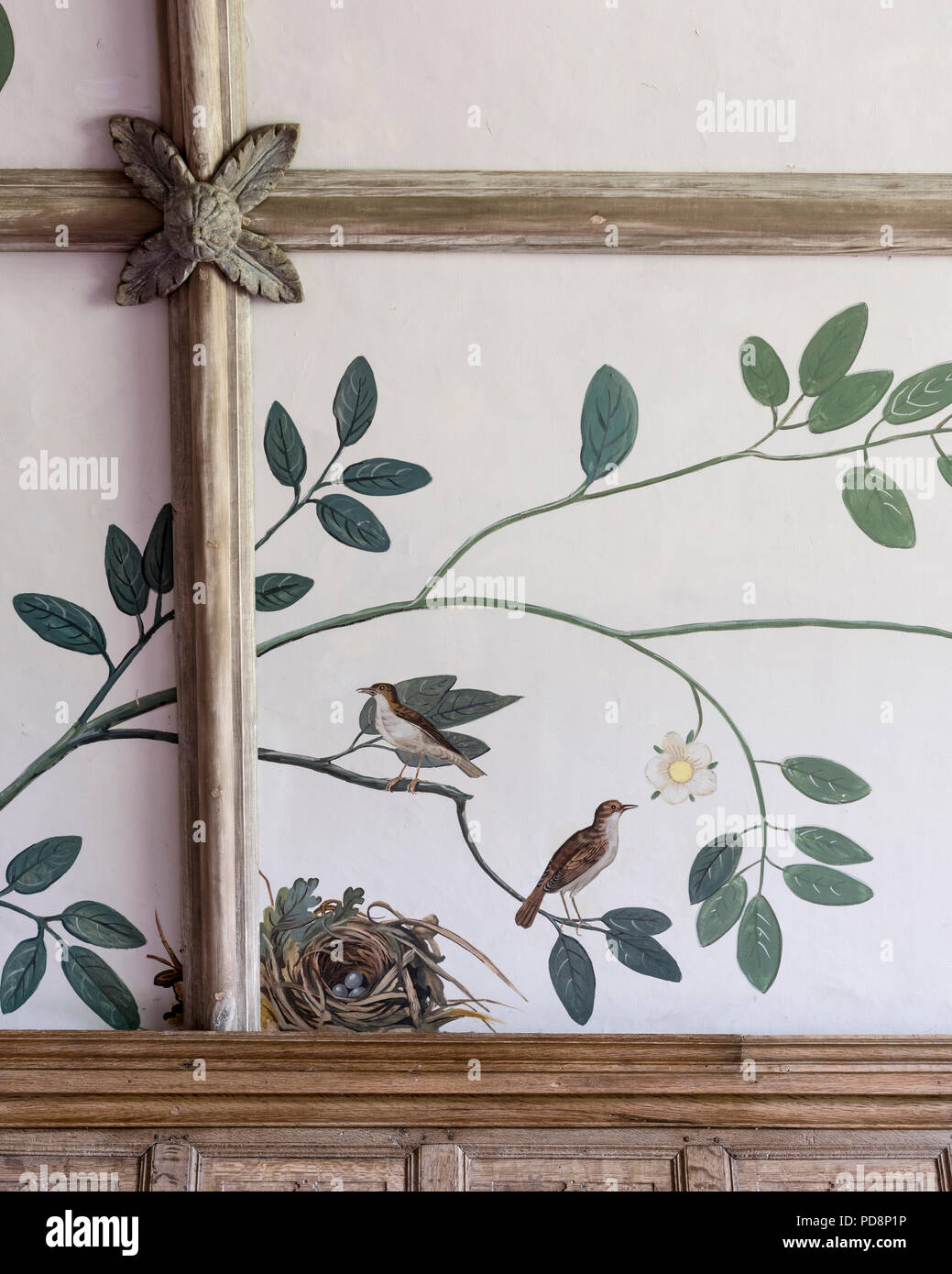 Oliver Messel’s 20th century twining foliage of English trees in long ...