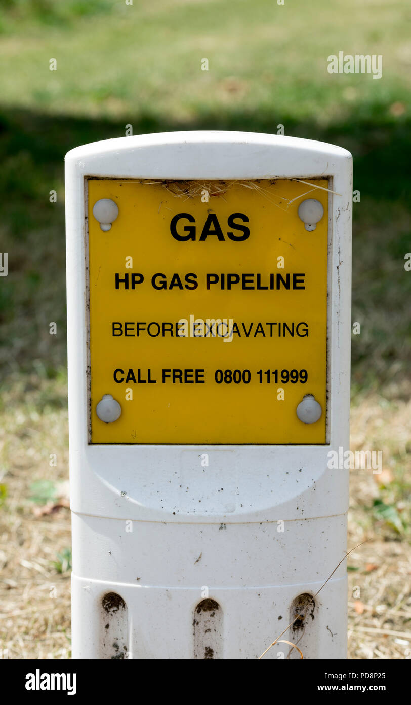 HP gas pipeline sign, UK Stock Photo - Alamy