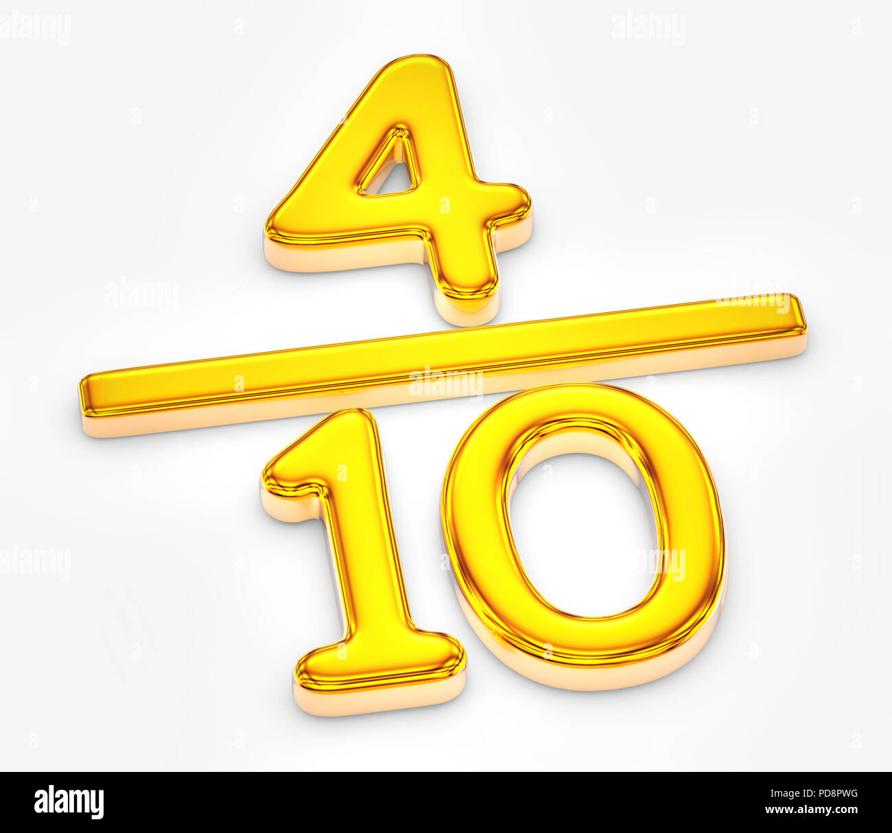 Golden score of four out of ten Stock Photo - Alamy