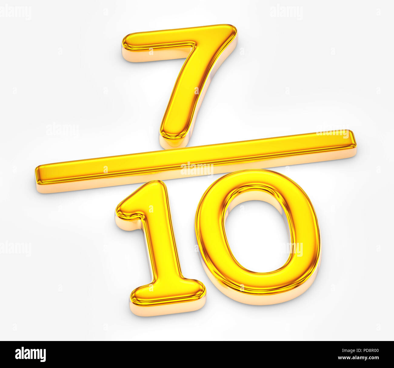 Golden score of seven out of ten Stock Photo - Alamy